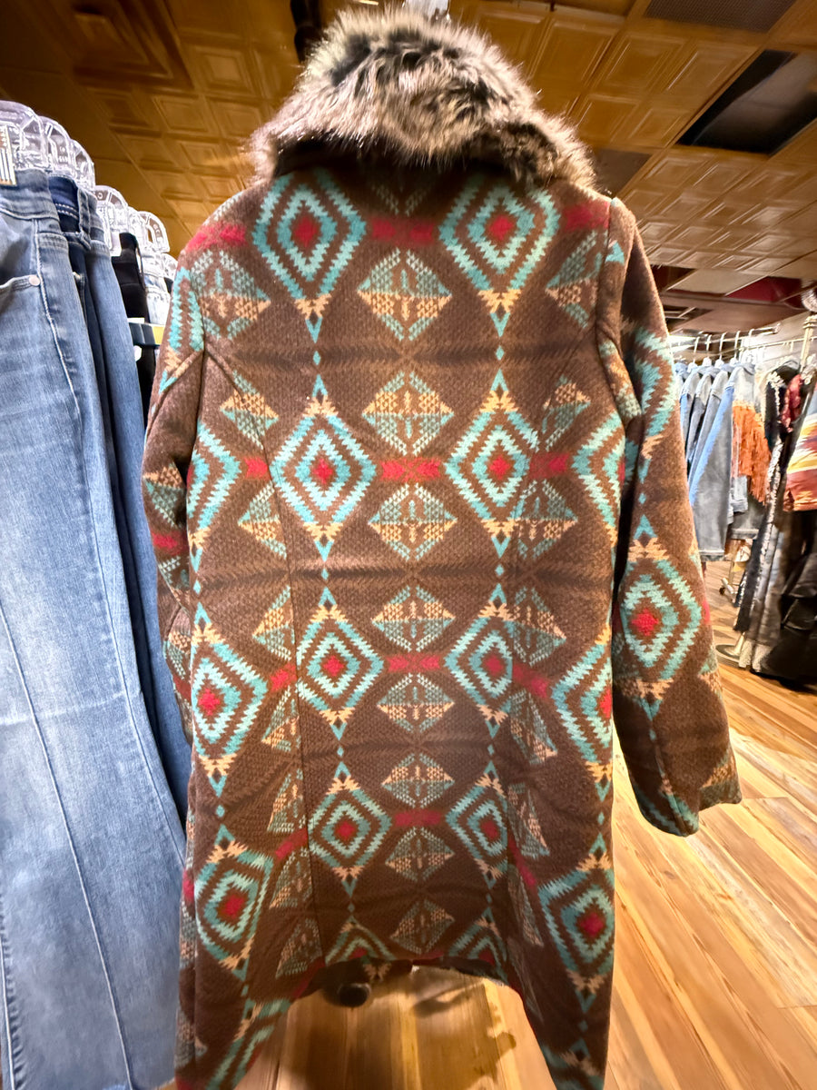 Camille Bold Aztec Winter Coat – Madame Peacock's