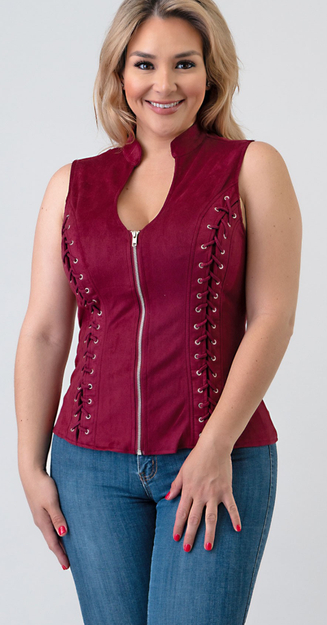 Lydia Curvy Girl Stretch Suede Top – Madame Peacock's