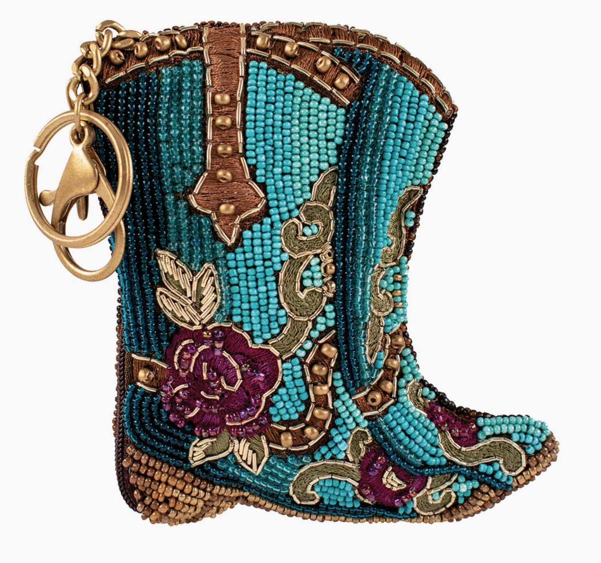 Kickin' Around Beaded Cowboy Boots Coin Purse/Key Fob – Madame Peacock ...