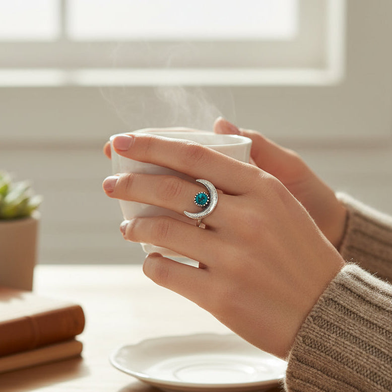 Desert Moon Beam Ring – Madame Peacock's