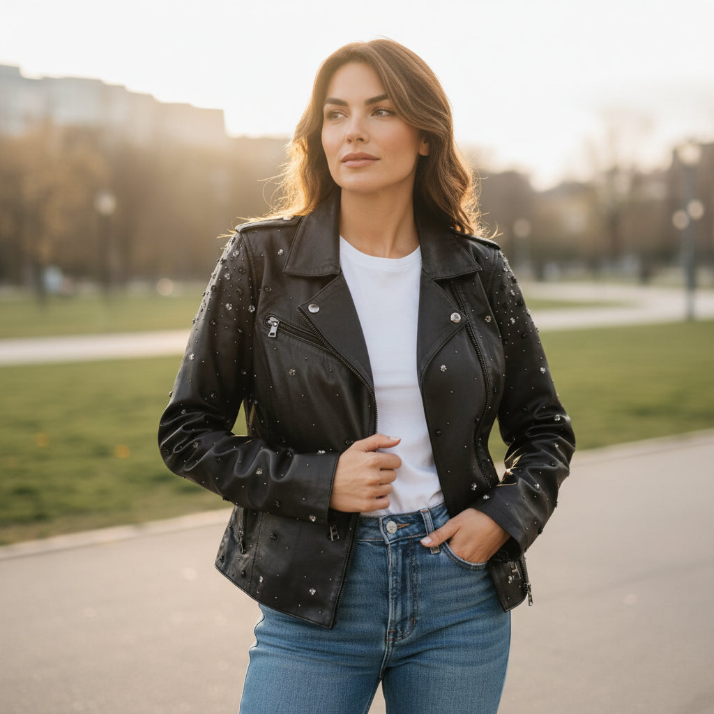 Brittany Shy Leather Jacket – Madame Peacock's