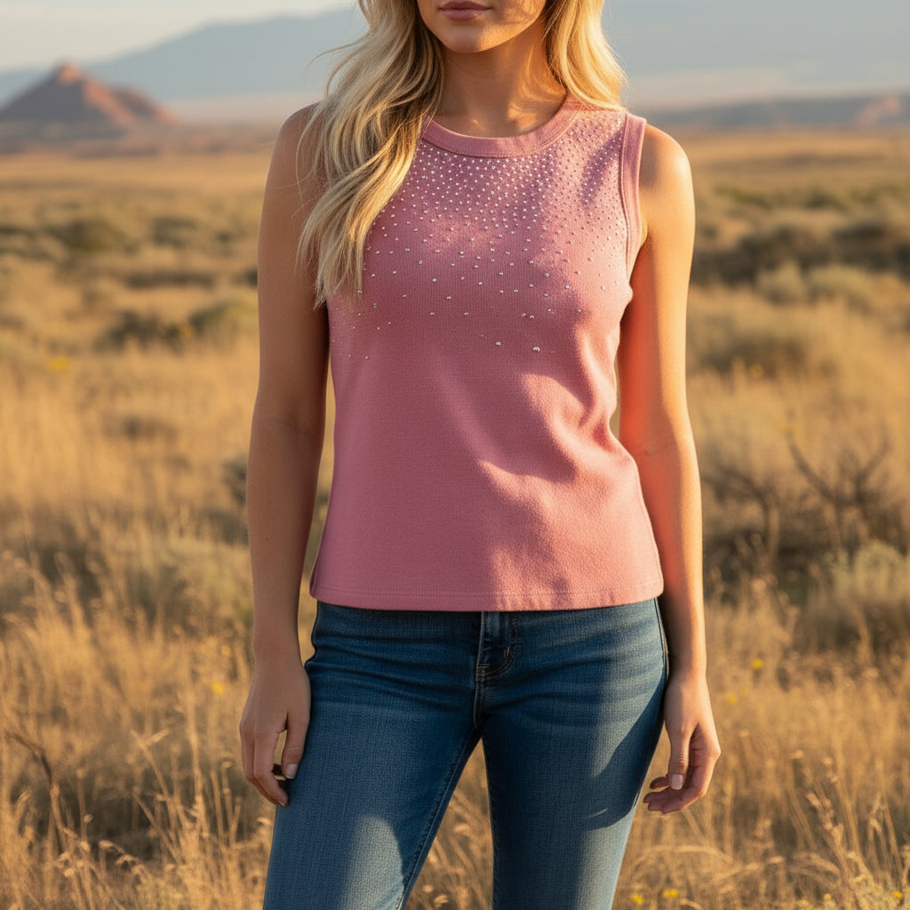 Starlight Embellished Tank – Madame Peacock's